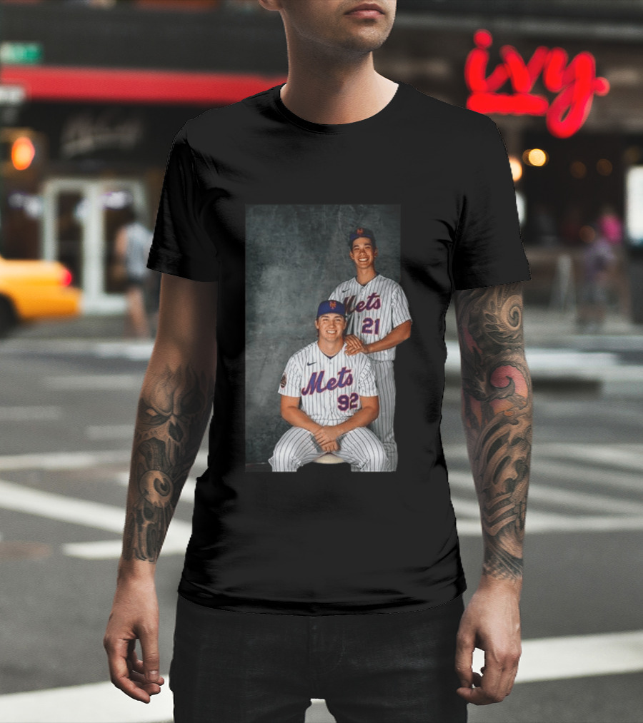 New York Mets Jonathan Pintaro Jonah Tong Step Brother Team Players T-Shirt