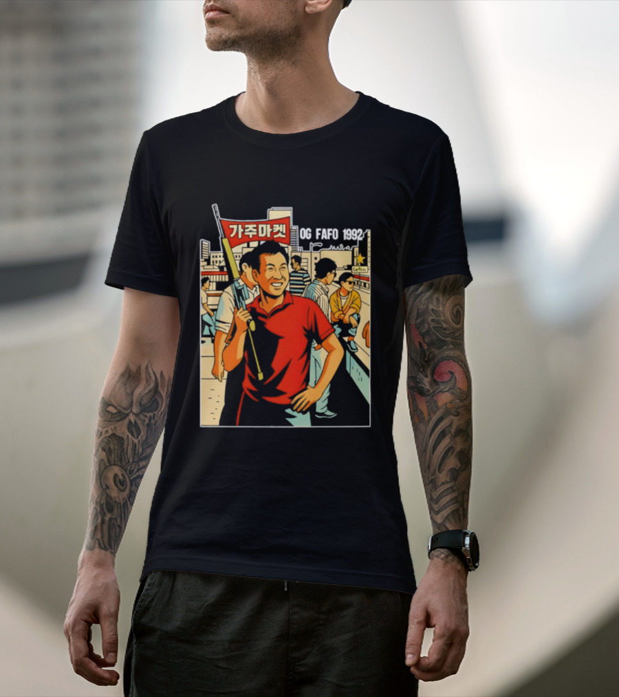 Gaju Market California OG FAFO 1992 Retro Vibe Scene T-Shirt