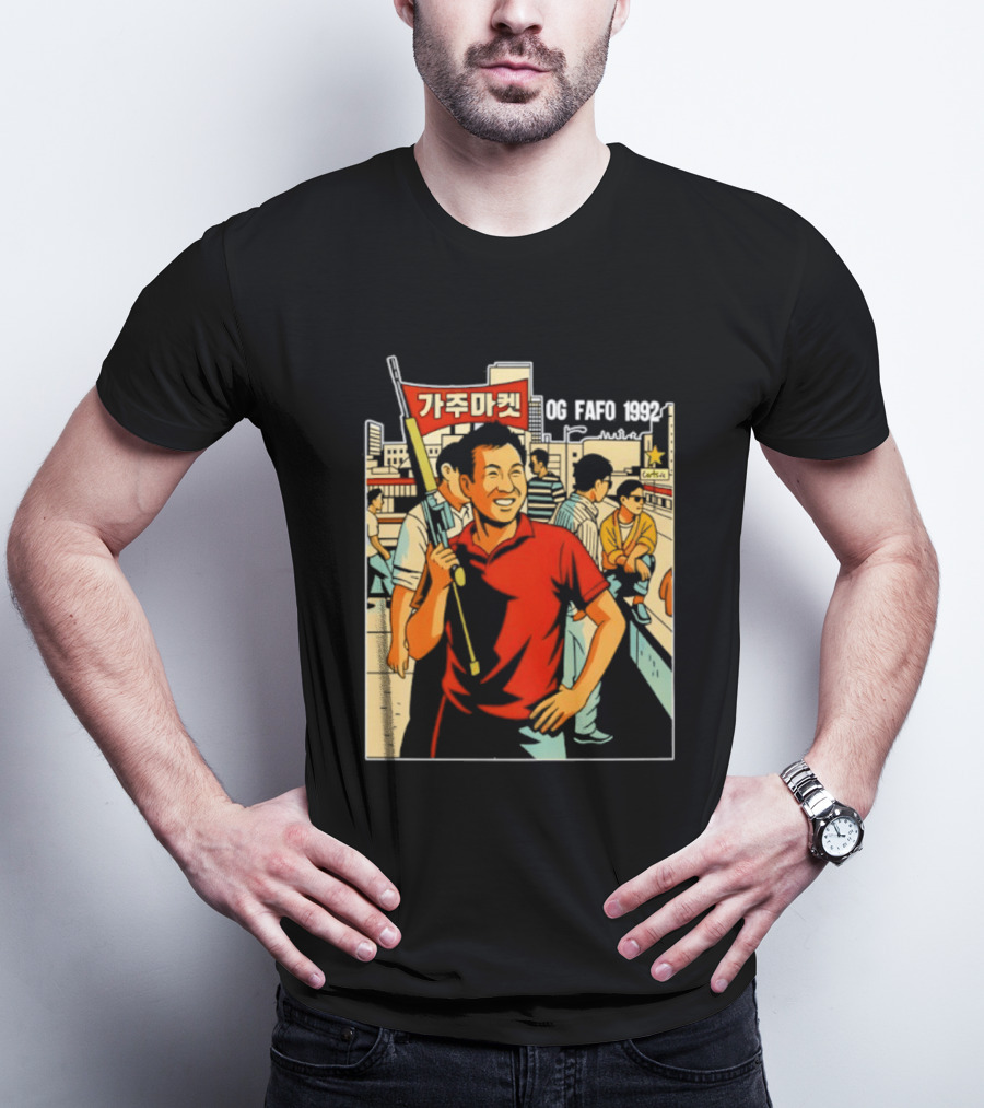Gaju Market California OG FAFO 1992 Retro Vibe Scene T-Shirt