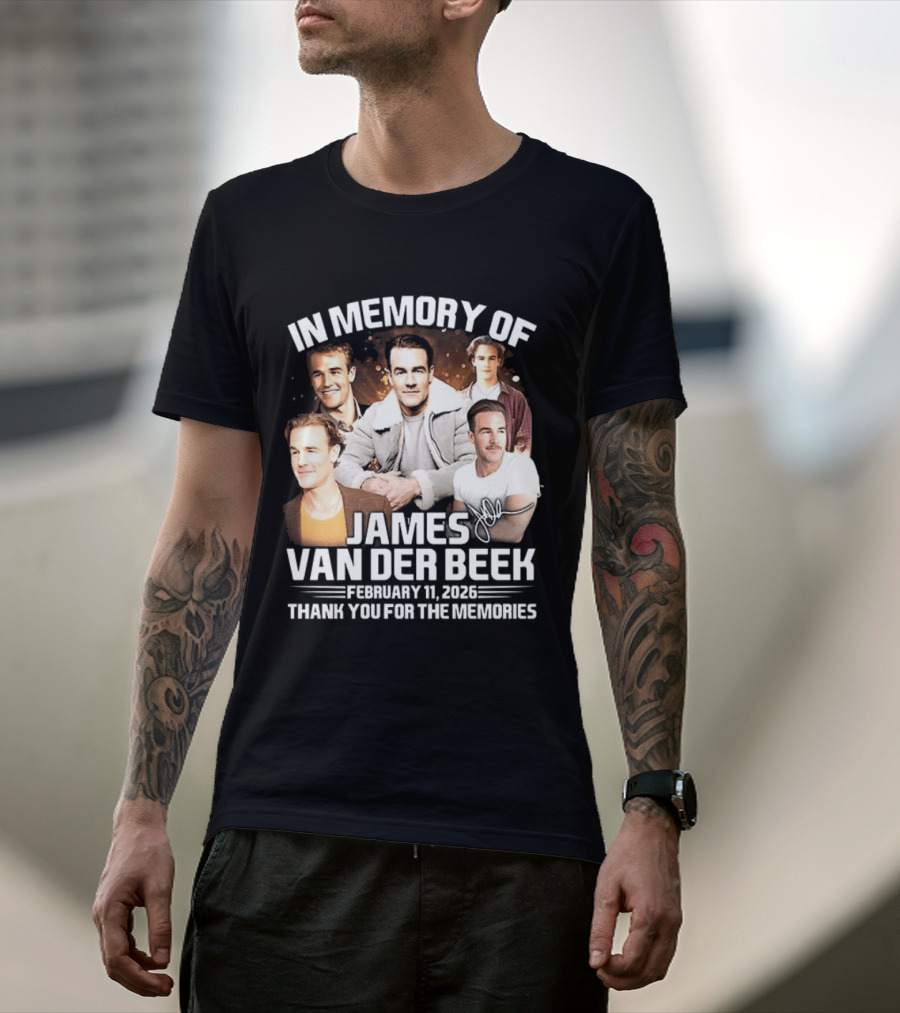 In Memory Of James Van Der Beek 1977 2026 Thank You For The Memories T-Shirt