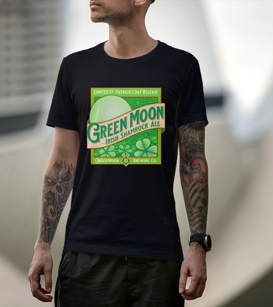 Green Moon Irish Shamrock Ale Limited St. Patrick's Day Release Green Moon Brewing Co T-Shirt