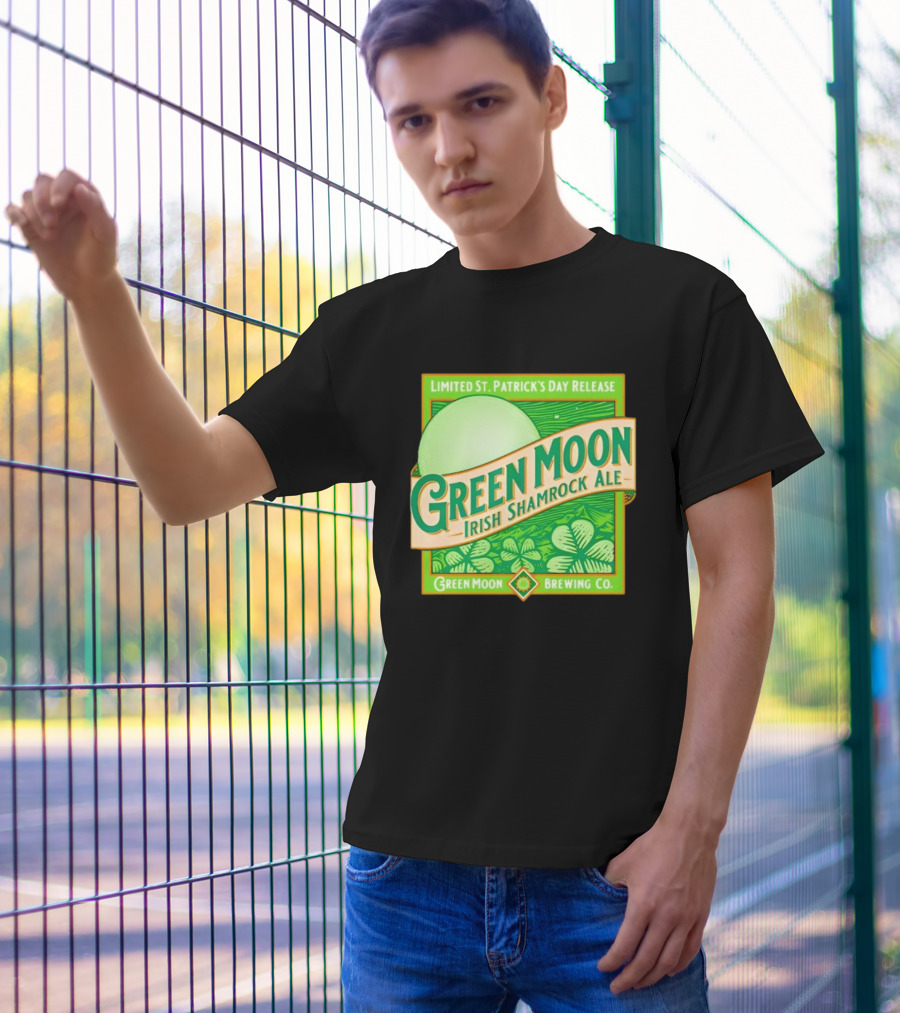 Green Moon Irish Shamrock Ale Limited St. Patrick's Day Release Green Moon Brewing Co T-Shirt