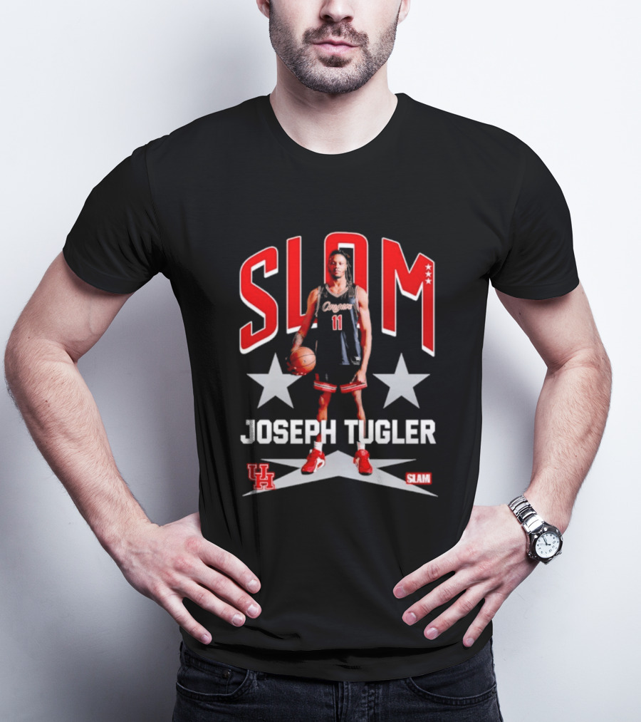 Slam Joseph Tugler Houston Cougars 11 Basketball Stars T-Shirt