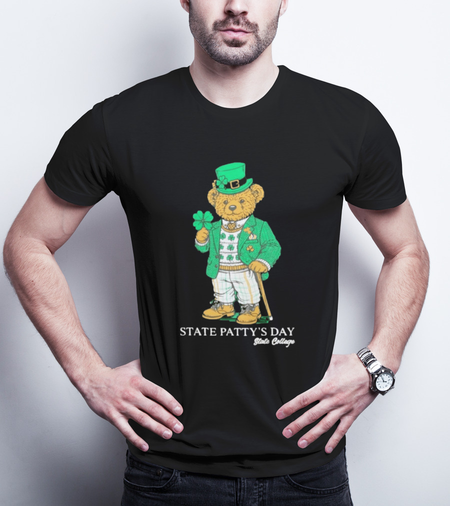 State Patty's Day State College Irish Bear Holiday T-Shirt