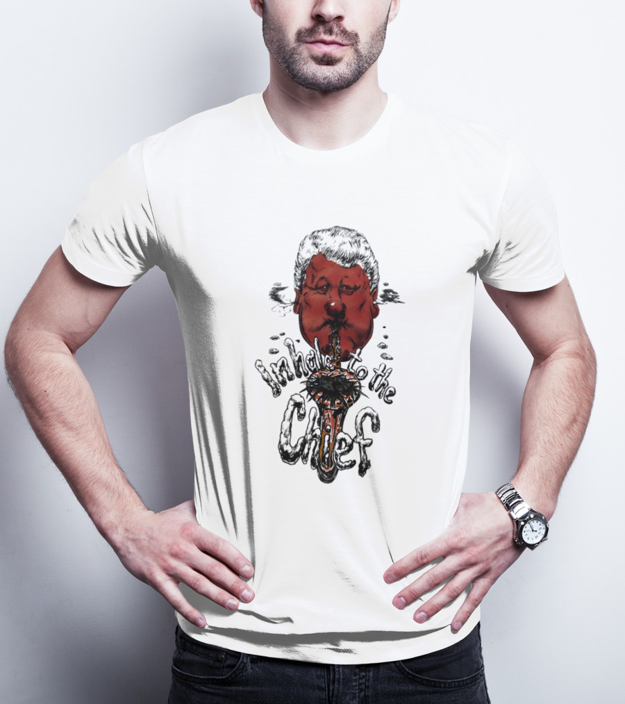 Inhale To The Chief Bill Clinton Caricature Smoking Pipe T-Shirt