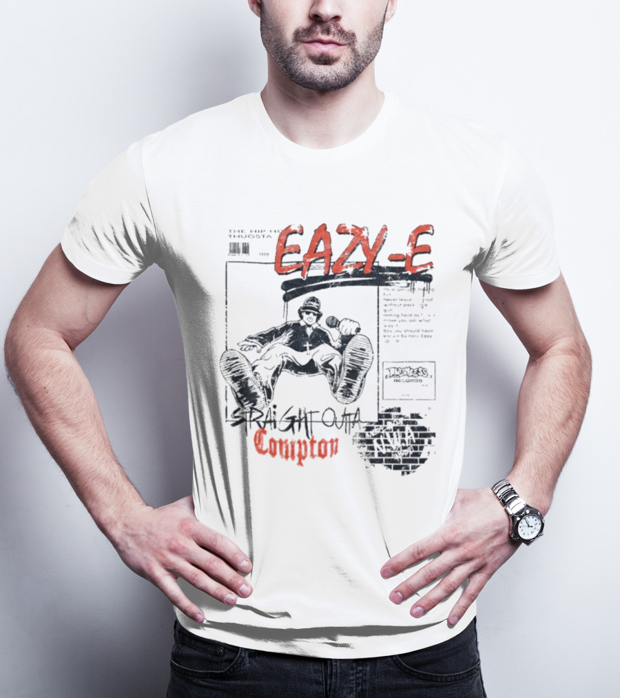 Eazy E Straight Outta Compton NWA Hip Hop Thugsta The Ruthless Villain T-Shirt