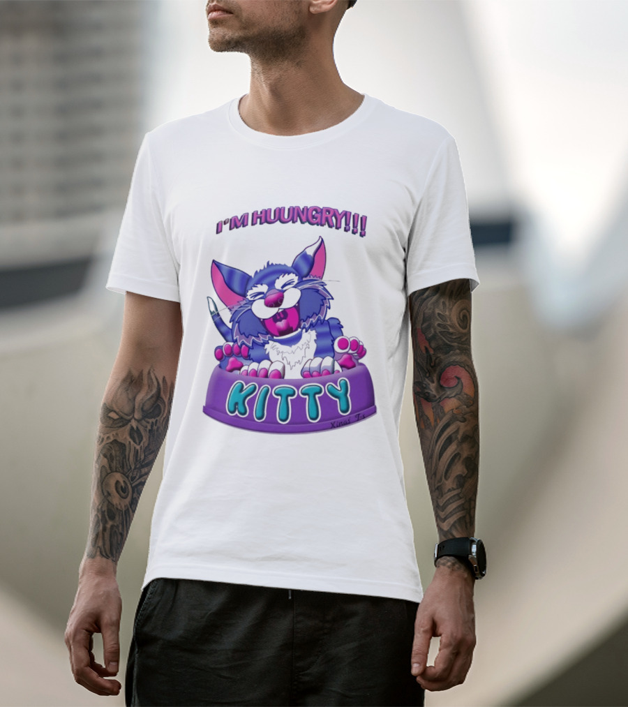 I'm Huungry Kitty Cartoon T-Shirt