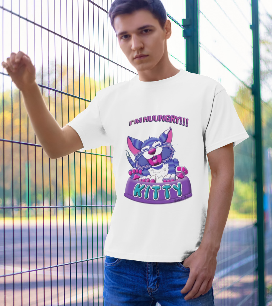 I'm Huungry Kitty Cartoon T-Shirt