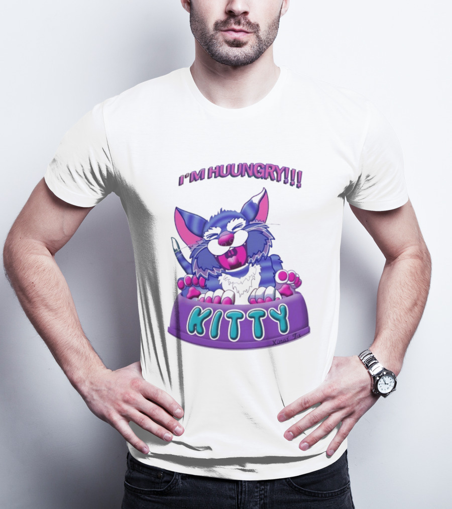 I'm Huungry Kitty Cartoon T-Shirt