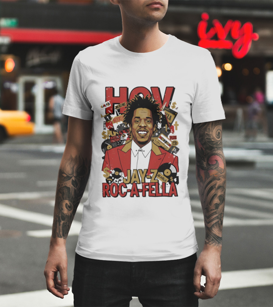 Jay Z Roc A Fella HOV Brooklyn Music Collage T-Shirt