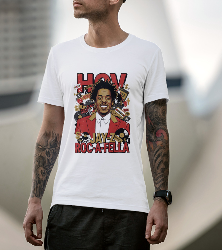 Jay Z Roc A Fella HOV Brooklyn Music Collage T-Shirt