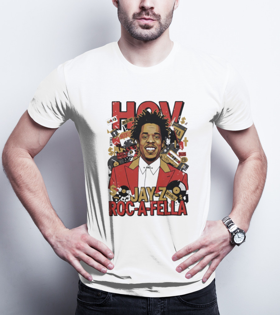 Jay Z Roc A Fella HOV Brooklyn Music Collage T-Shirt