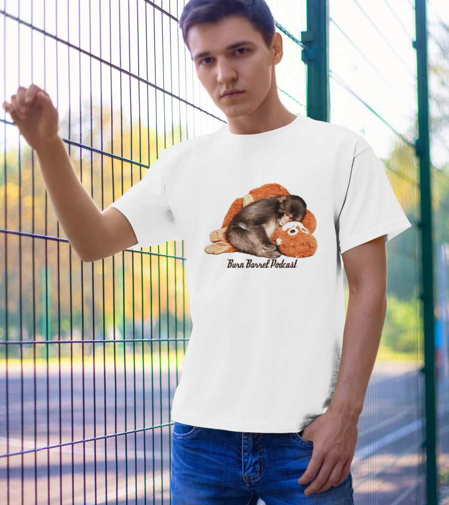 Burn Barrel Podcast Monkey Plush Companion T-Shirt