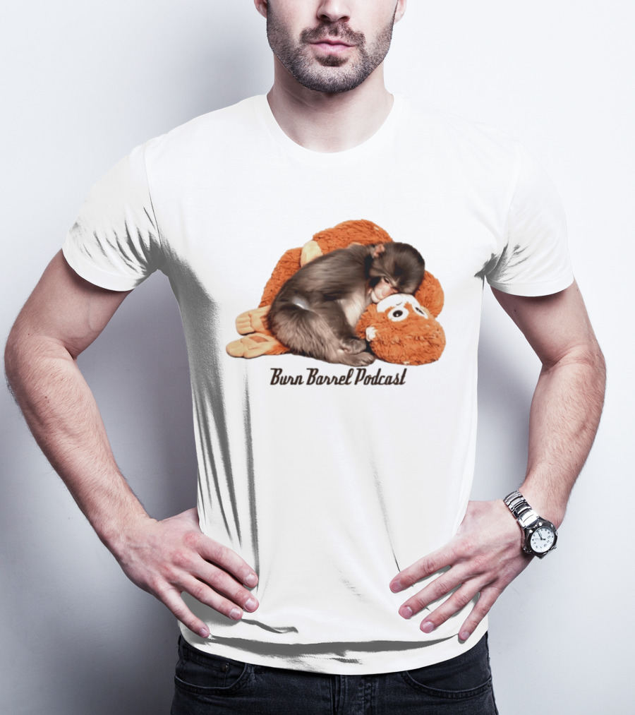 Burn Barrel Podcast Monkey Plush Companion T-Shirt