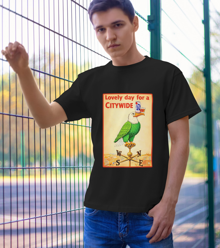 Lovely Day For A Citywide Pabst Blue Ribbon Beer Eagle T-Shirt