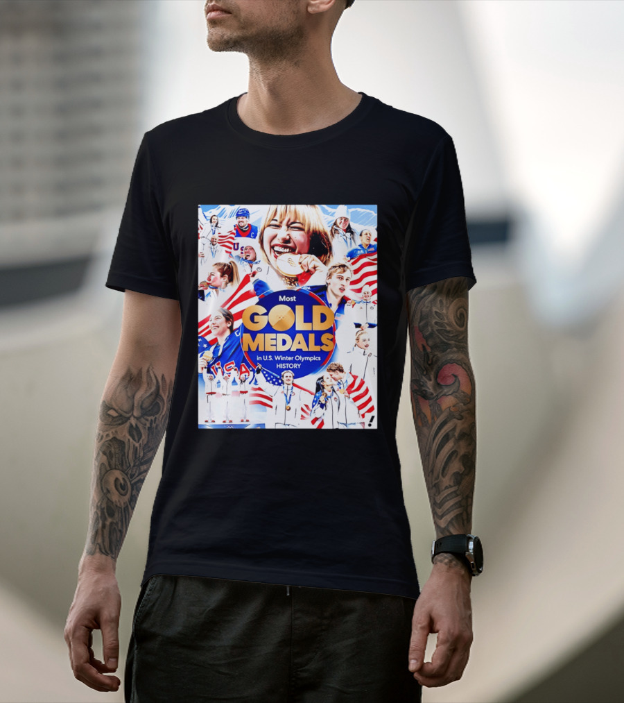 Most Gold Medals In U.S. Winter Olympics History 2026 T-Shirt