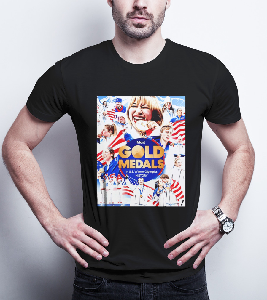 Most Gold Medals In U.S. Winter Olympics History 2026 T-Shirt