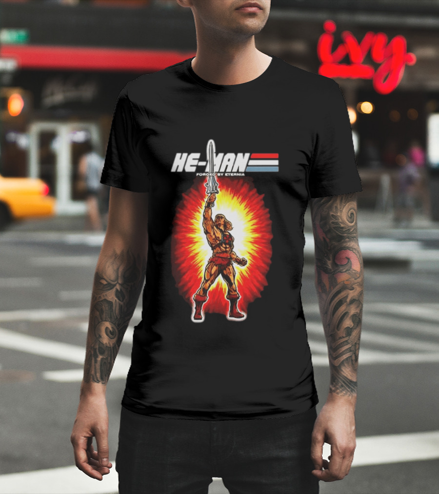 He Man Forged By Eternia Masters Of The Universe Power Sword Blast T-Shirt