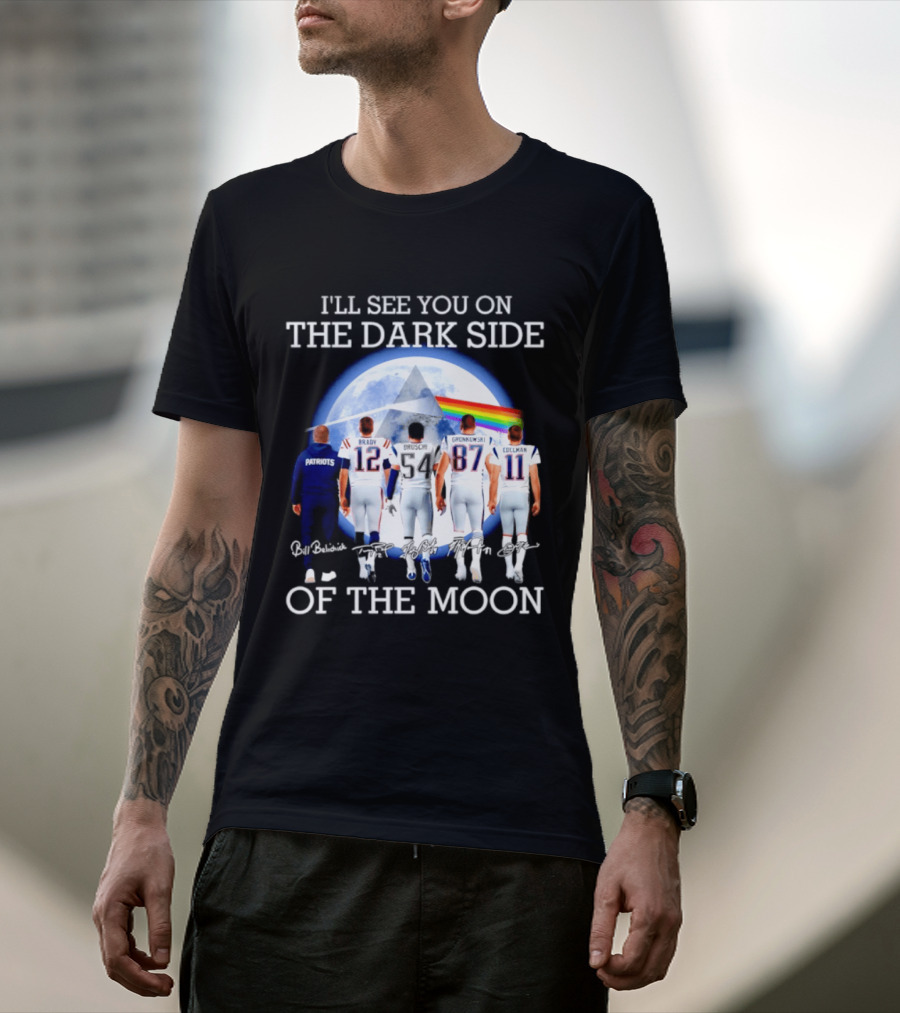 Patriots Brady Gronkowski Edelman Dark Side Of The Moon T-Shirt