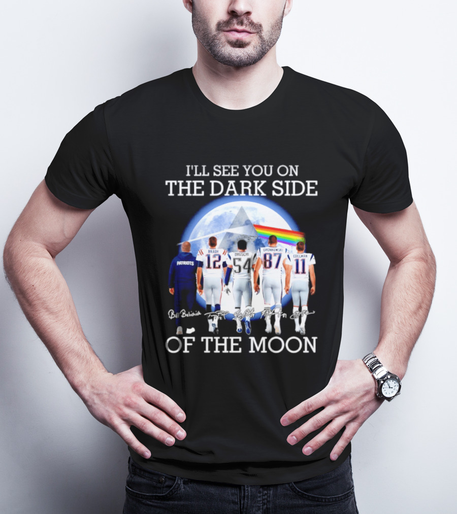 Patriots Brady Gronkowski Edelman Dark Side Of The Moon T-Shirt