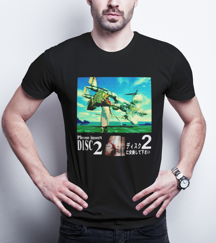 Please Insert Disc 2 Retro Anime Video Game Aesthetic T-Shirt