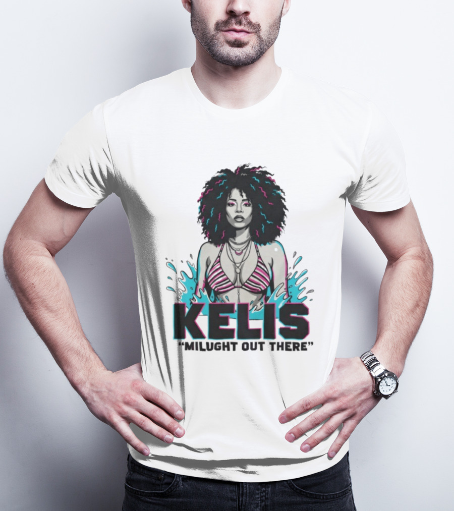 Kelis Milught Out There Striped Bikini T-Shirt