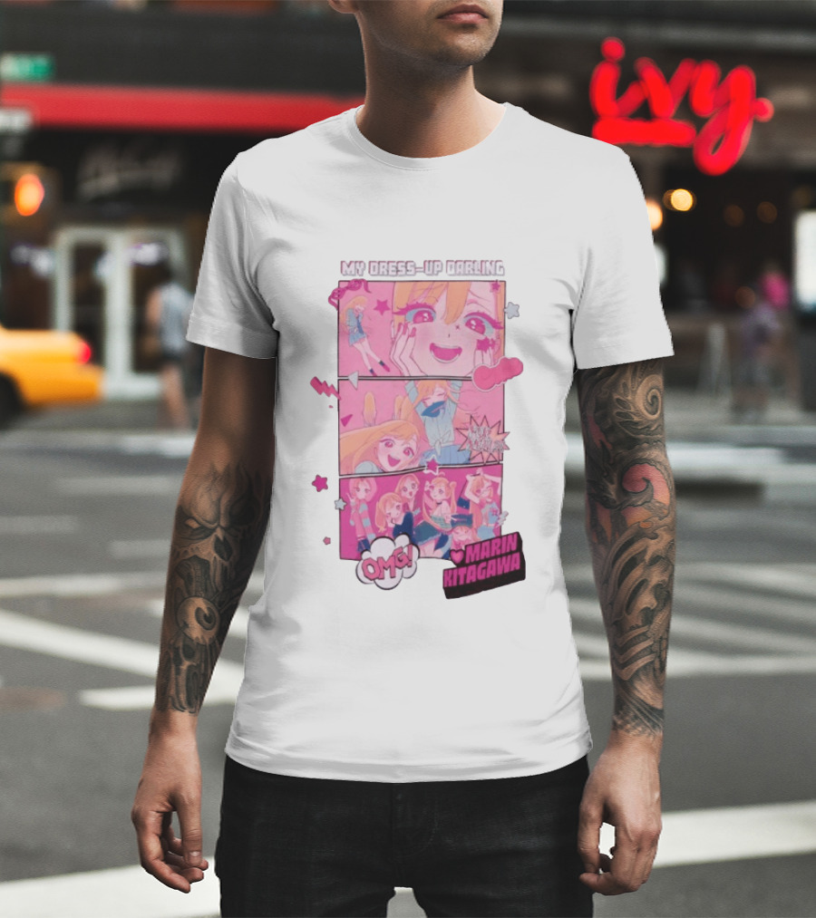 OMG Marin Kitagawa My Dress Up Darling Manga Panels T-Shirt