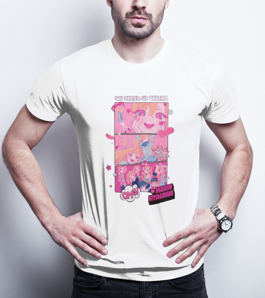 OMG Marin Kitagawa My Dress Up Darling Manga Panels T-Shirt