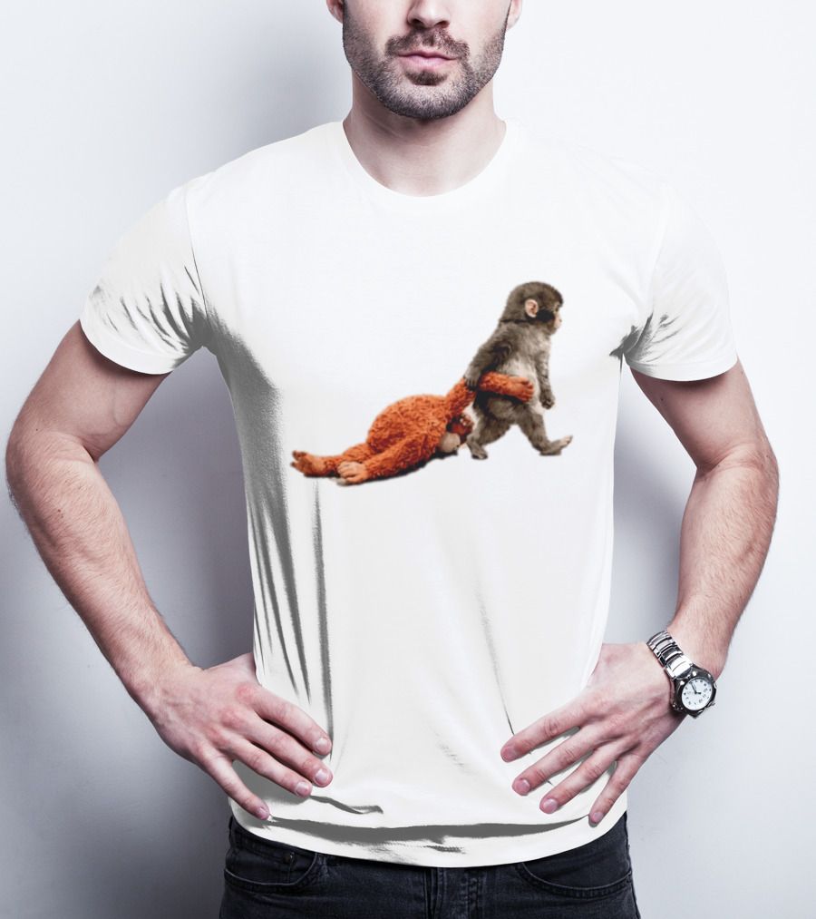 Punch The Monkey Baby Monkey Dragging Toy T-Shirt