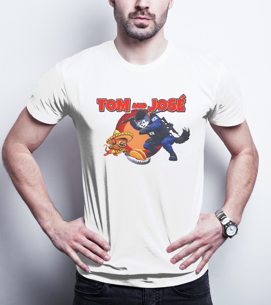 Tom And José ICE Chase Fiesta Hat Taco Moon T-Shirt