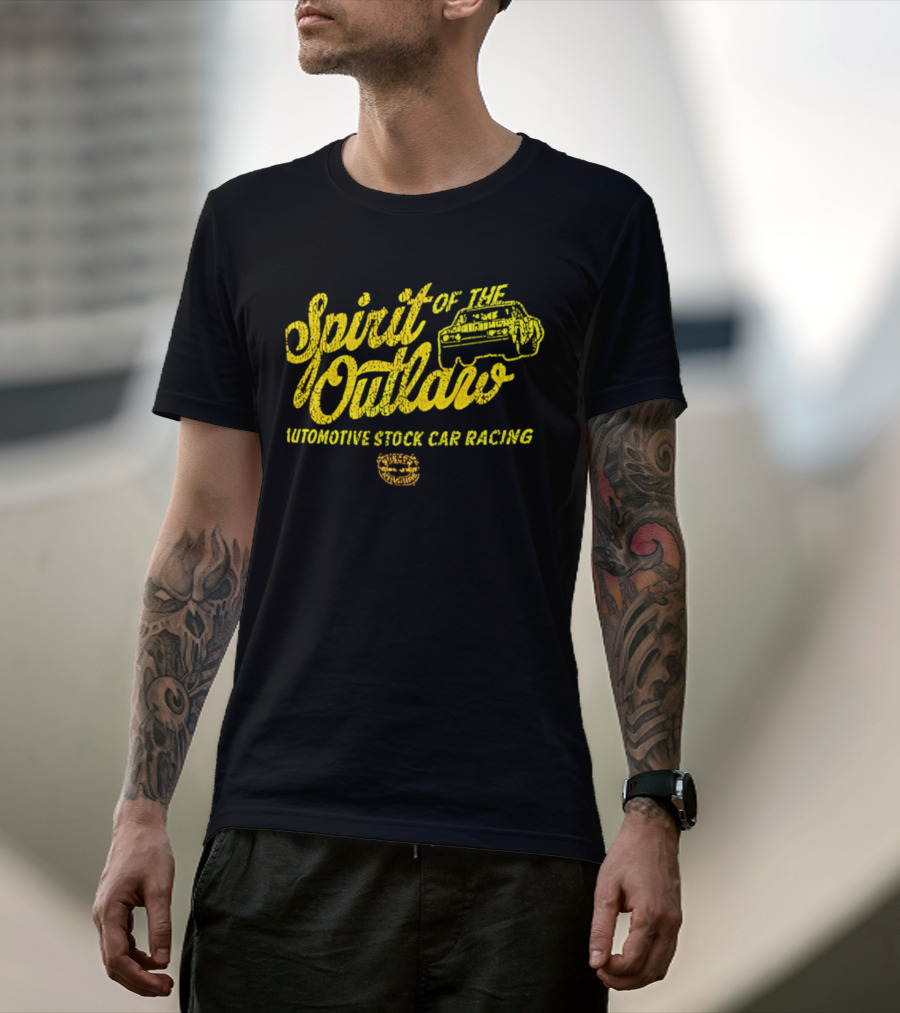 Spirit Of The Outlaw Automotive Stock Car Racing T-Shirt