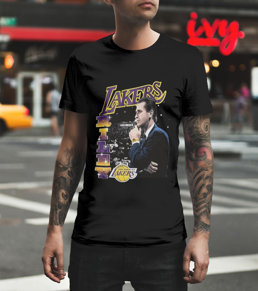 Los Angeles Lakers Pat Riley Hollywood Coach 1981 1990 T-Shirt