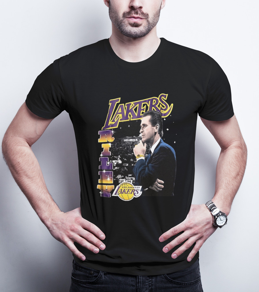 Los Angeles Lakers Pat Riley Hollywood Coach 1981 1990 T-Shirt