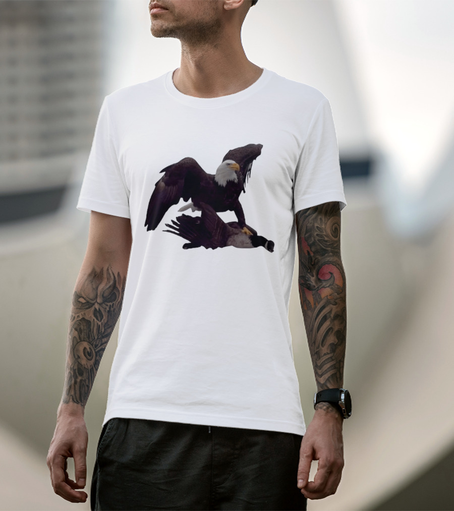 Bald Eagle Vs Goose Dominance Meme T-Shirt