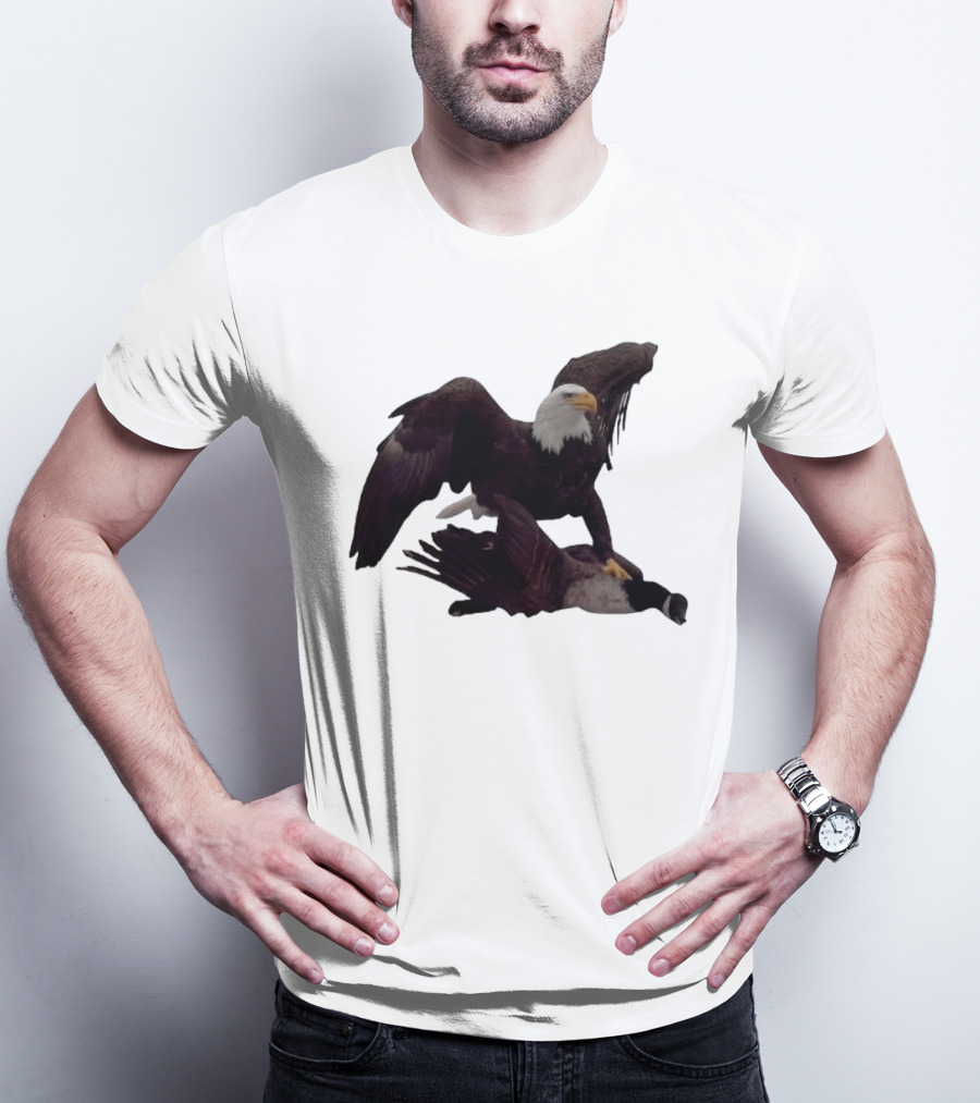Bald Eagle Vs Goose Dominance Meme T-Shirt