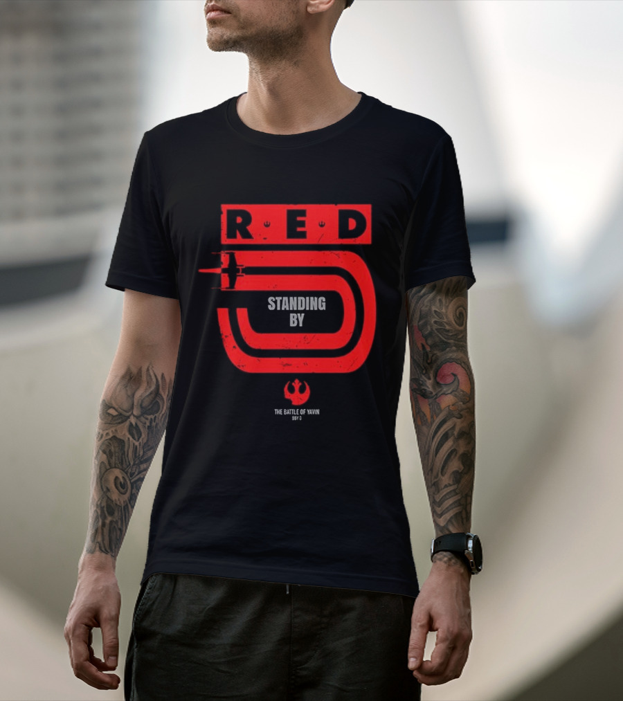 Red 5 Standing By The Battle Of Yavin Star Wars T-Shirt