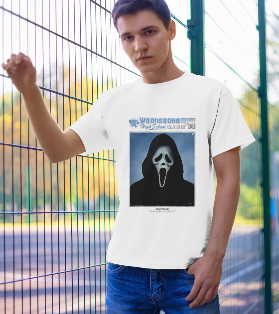 Ghostface Woodsboro High School Class Of '96 Yearbook Do You Like Scary Movies T-Shirt