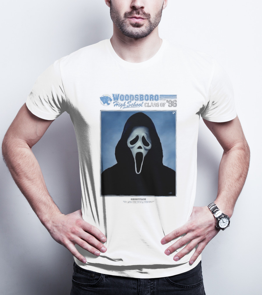 Ghostface Woodsboro High School Class Of '96 Yearbook Do You Like Scary Movies T-Shirt