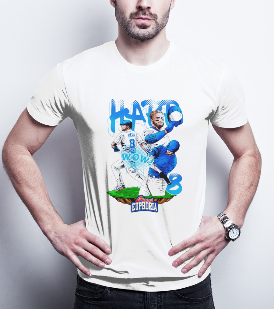 Planet Euphoria Ian Happ WOW 8 Chicago Cubs T-Shirt