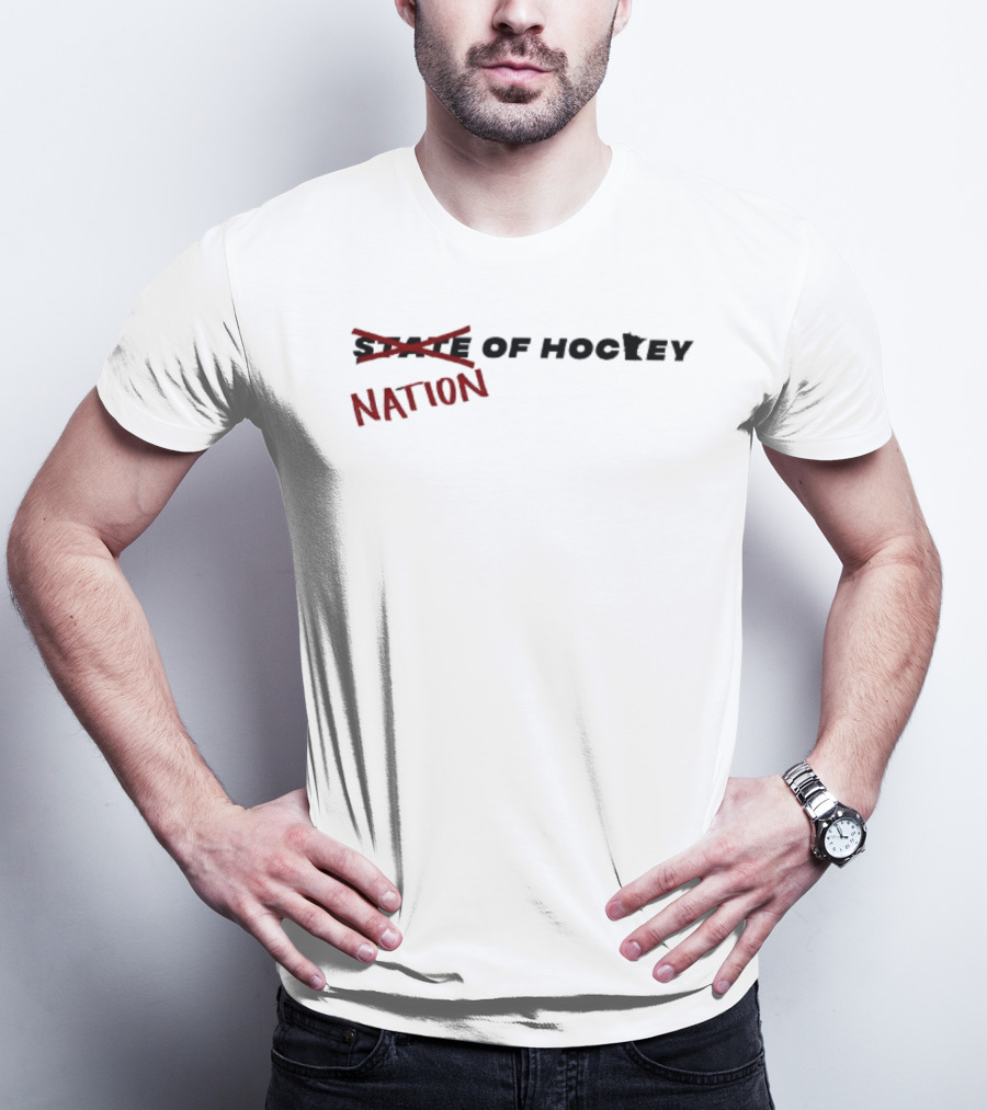 Nation Of Hockey Meme Text Crossover Humor T-Shirt
