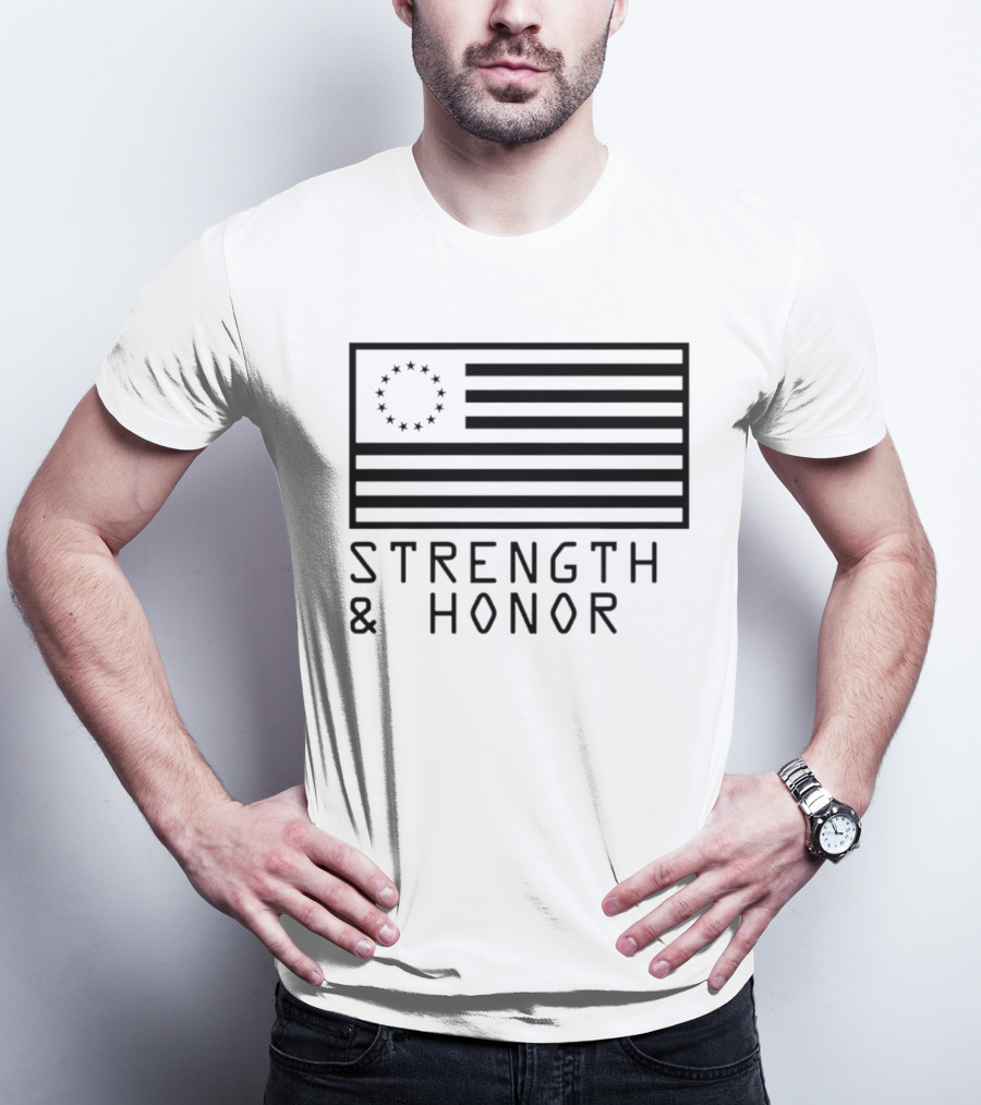 Strength & Honor Betsy Ross USA Flag T-Shirt