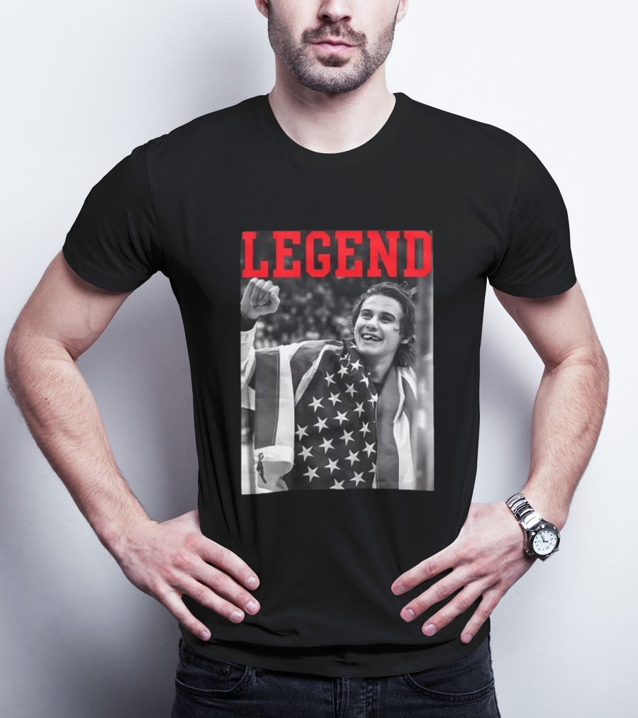 Jack Hughes USA Legend Olympic Gold Medal Hockey T-Shirt