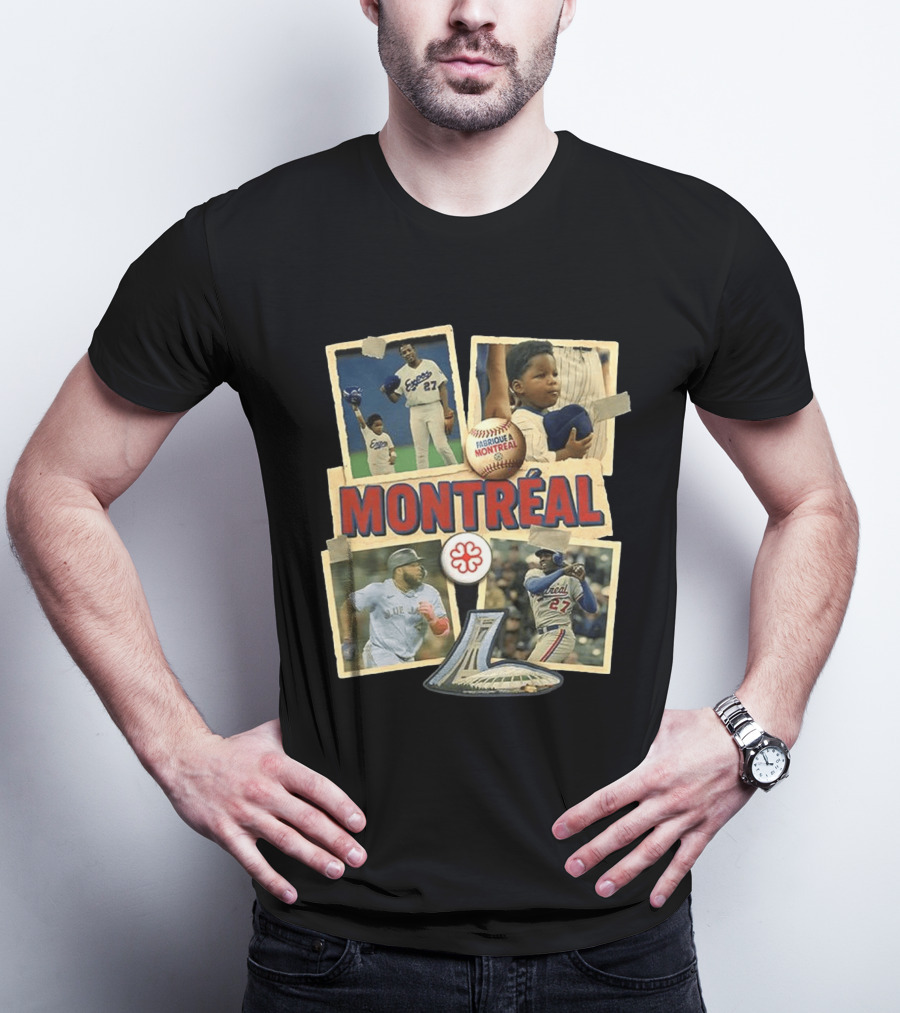 Montréal Expos Vladimir Guerrero Sr. Jr. Baseball Legends Fabriqué A Montreal T-Shirt