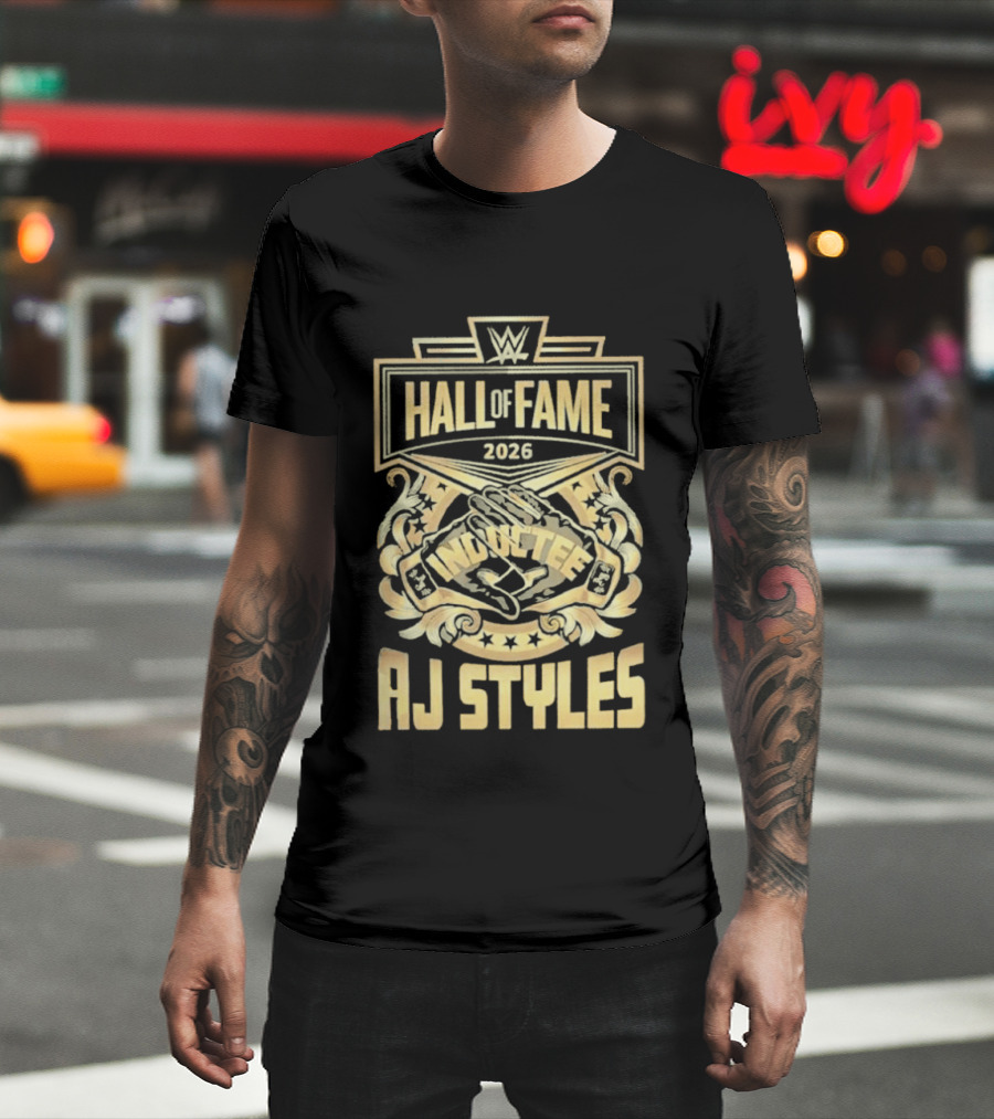 AJ Styles WWE Hall Of Fame 2026 Phenomenal Induction T-Shirt