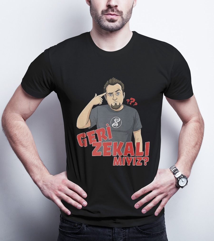 Geri Zekali Miyiz DNA Logo Question Mark T-Shirt