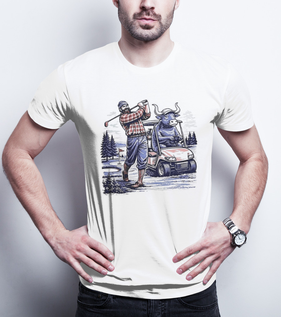 Paul And Babe Lumberjack Golfing Adventure Minnesota T-Shirt