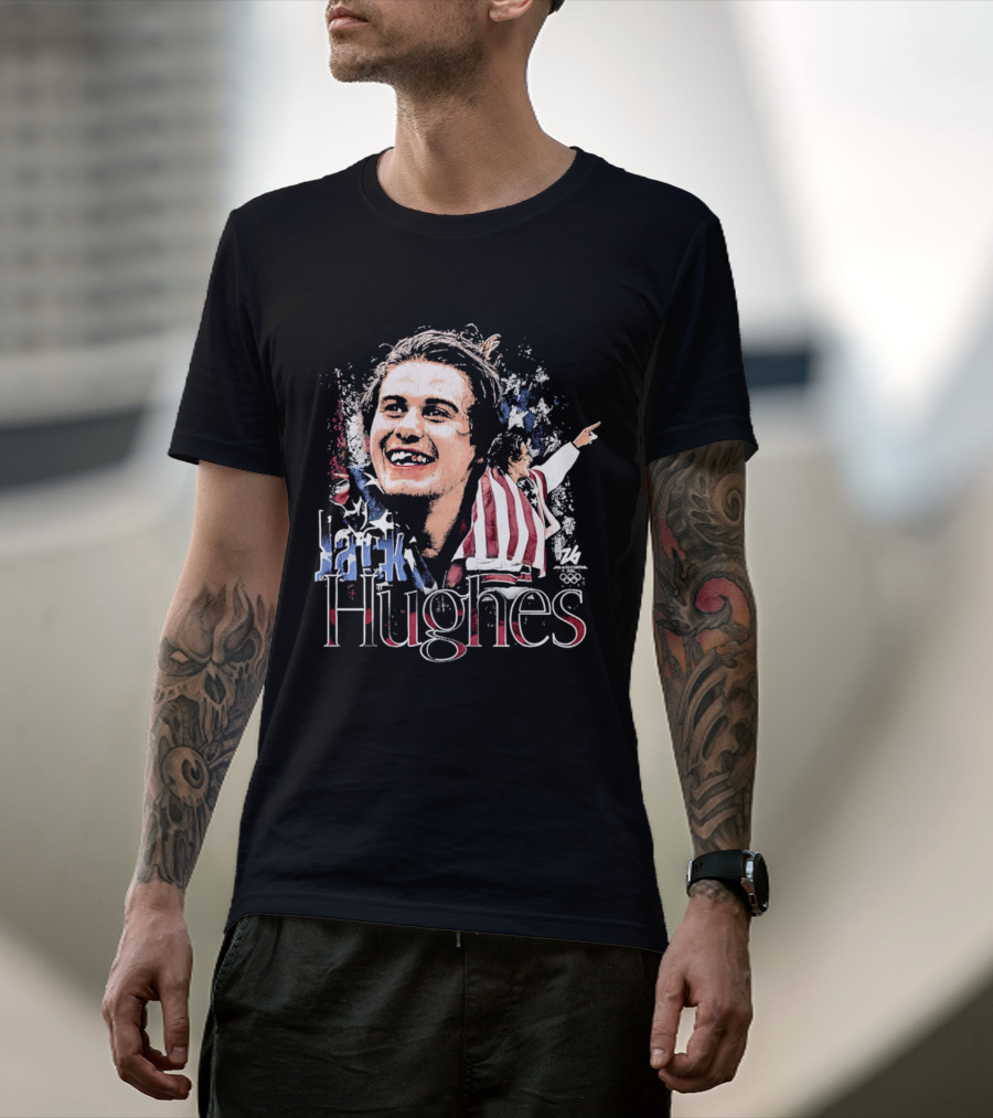 Jack Hughes USA Flag Stars And Stripes Celebration 2026 Winter Olympics T-Shirt