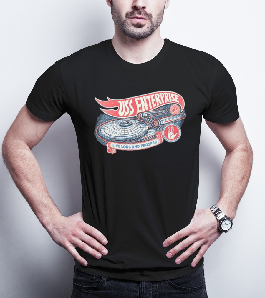 USS Enterprise NCC 1701 Live Long And Prosper T-Shirt