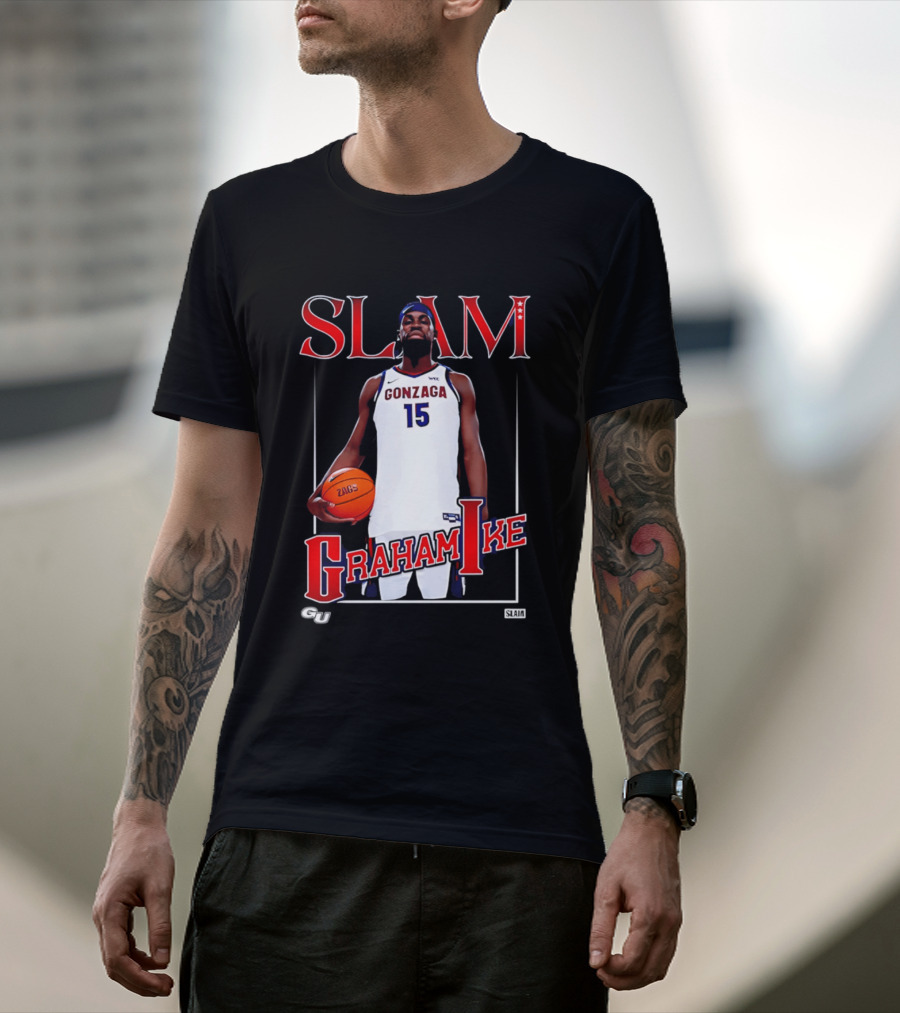 Graham Ike Gonzaga Bulldogs Slam Basketball 15 T-Shirt