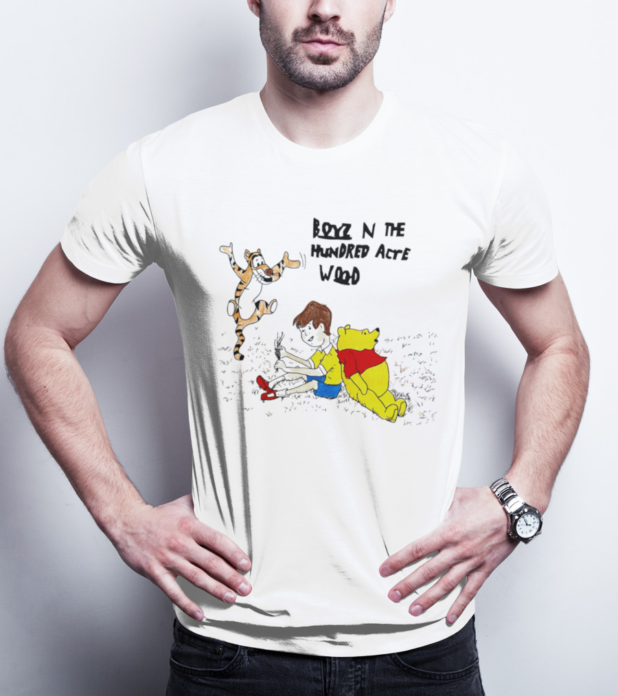 Boyz N The Hundred Acre Wood Bear The Pooh Paint Tigger Friends T-Shirt